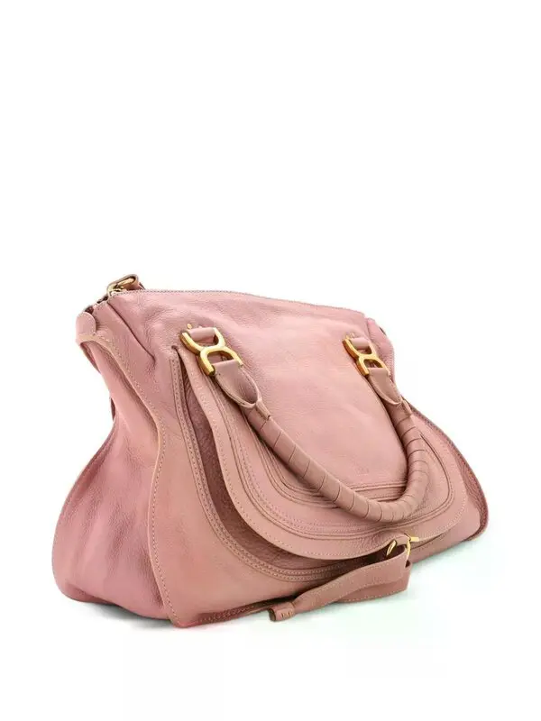 Chloé Marcie Leather Shoulder Bag - Pink