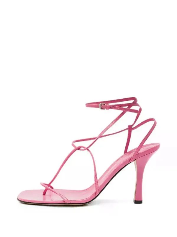 Bottega Veneta Leather Ankle-strap Heeled Sandals - Pink