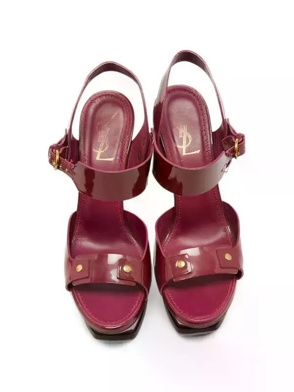 Saint Laurent Ankle Strap Platform Sandals