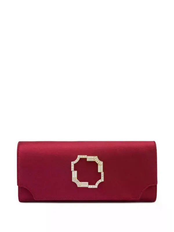 MALONE SOULIERS Vivien Crystal-embellished Clutch Bag - Red