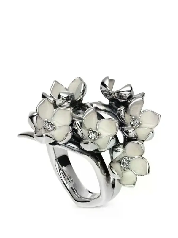 SHAUN LEANE Sterling Cherry Blossom Diamond Ring