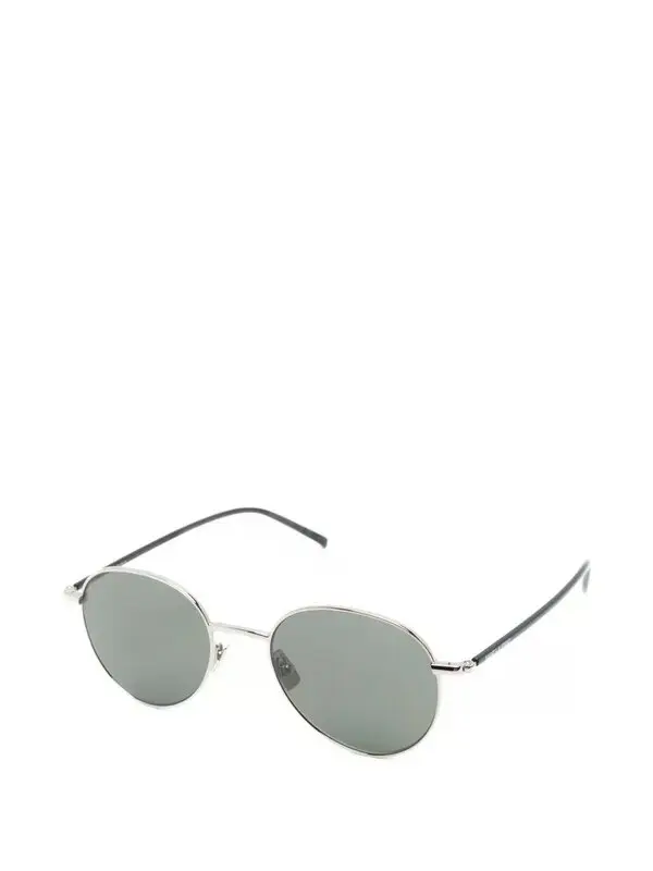 Saint Laurent Tone Round Frame Sunglasses - Silver