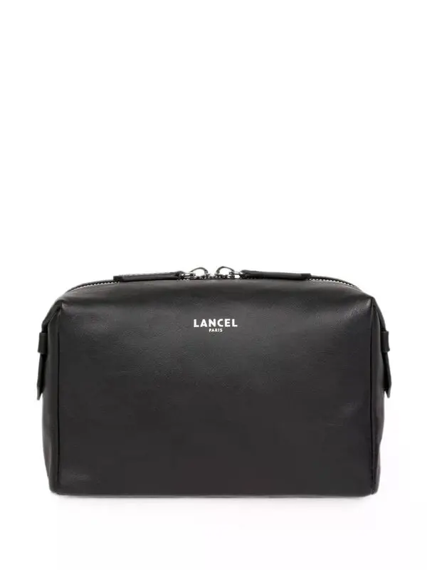 LANCEL Logo Print Wash Bag - Black
