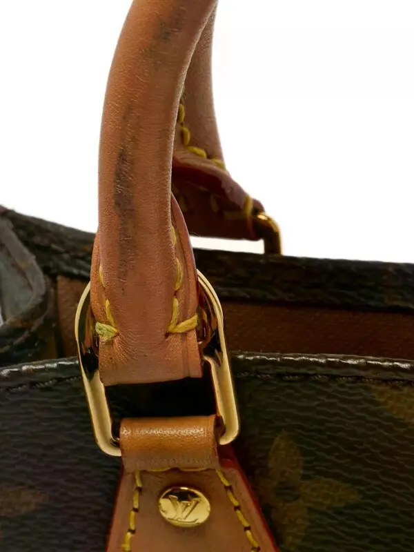 LOUIS VUITTON Petit Sac Plat Monogram Tote Bag - Brown