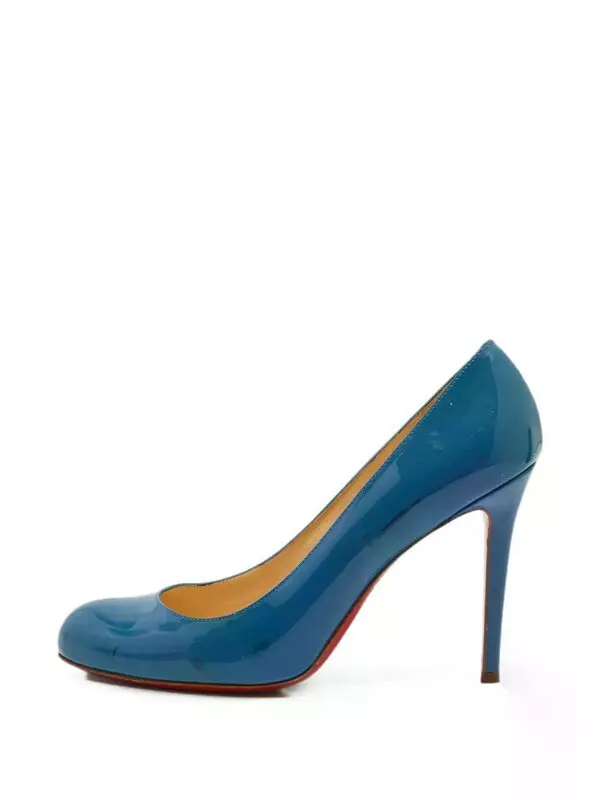 CHRISTIAN LOUBOUTIN Patent Leather Round Toe Stiletto Pumps