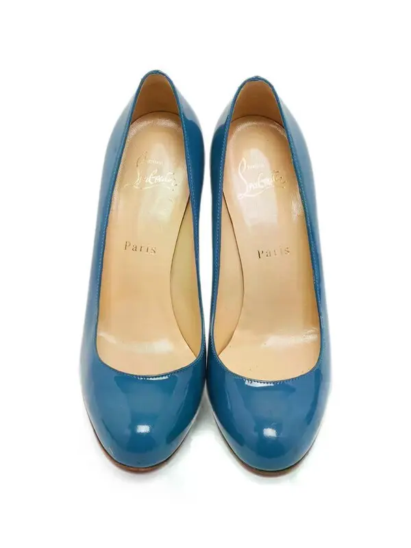 CHRISTIAN LOUBOUTIN Patent Leather Round Toe Stiletto Pumps