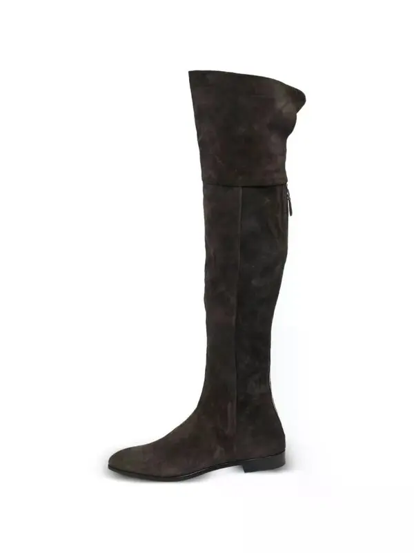 Prada Suede Over-the-knee Boots - Brown