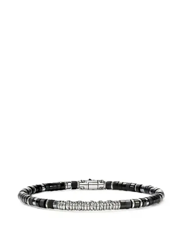 John Hardy Heishi Black Onyx Sterling Bracelet - Silver