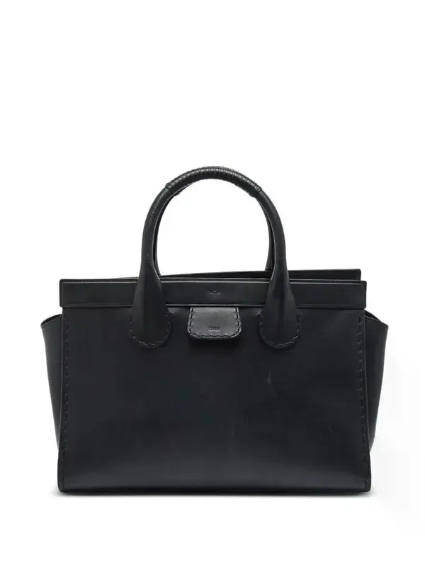 Chloé Large Edith Leather Tote Bag - Black