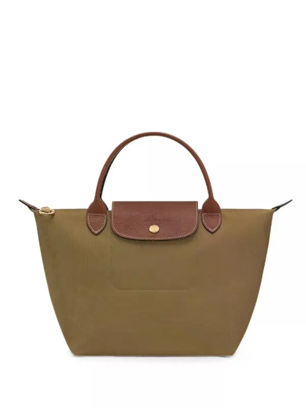 Longchamp Le Pliage Leather-trim Tote Bag - Green