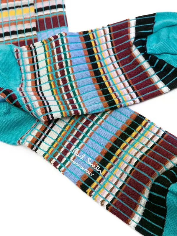 Paul Smith Signature Ribbed Socks - Blue