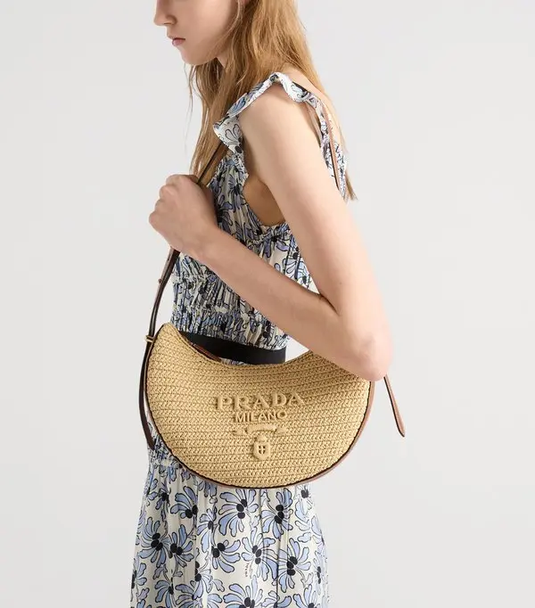 Prada Arqué Crochet Shoulder Bag