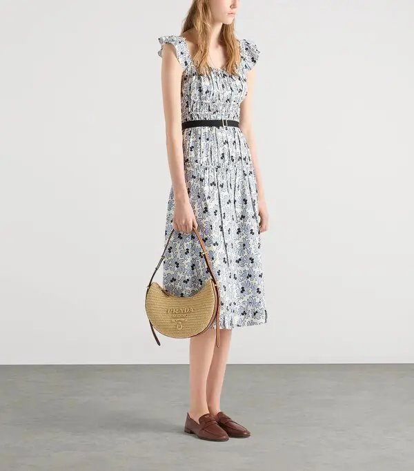 Prada Arqué Crochet Shoulder Bag