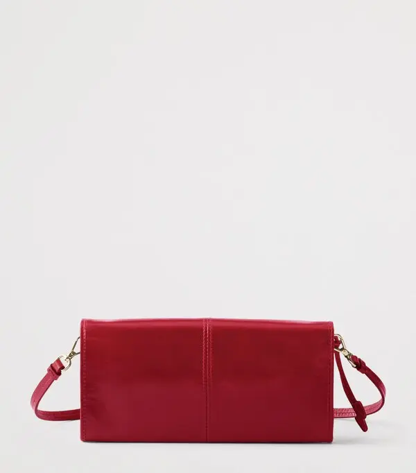 Prada Leather Wallet With Shoulder Strap - Red