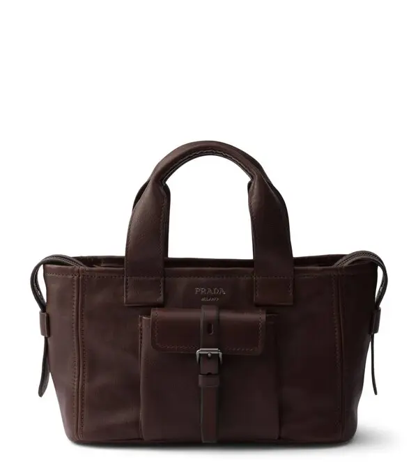 Prada Buffalo Leather Tote Bag