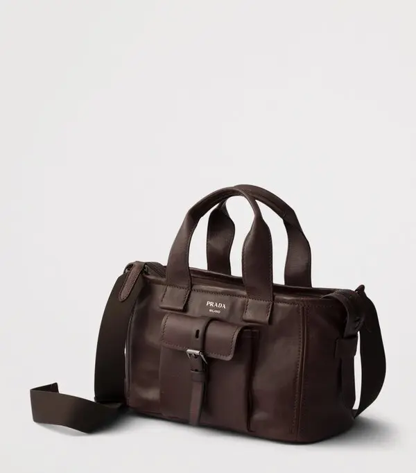 Prada Buffalo Leather Tote Bag