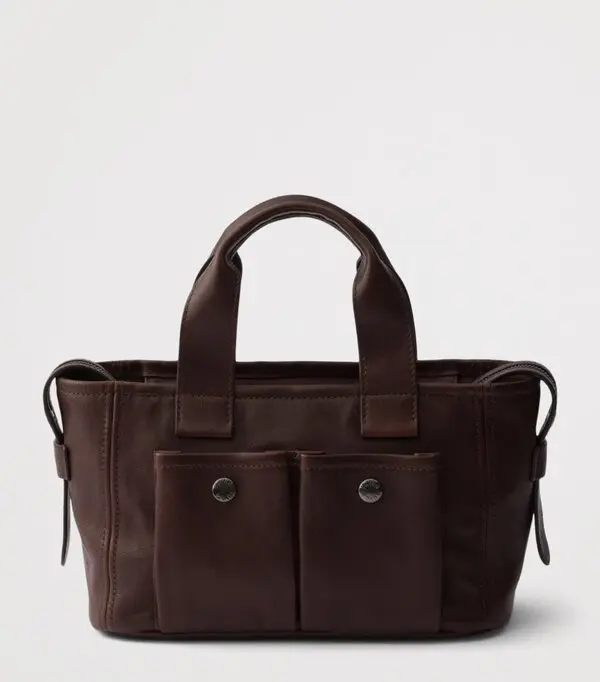 Prada Buffalo Leather Tote Bag