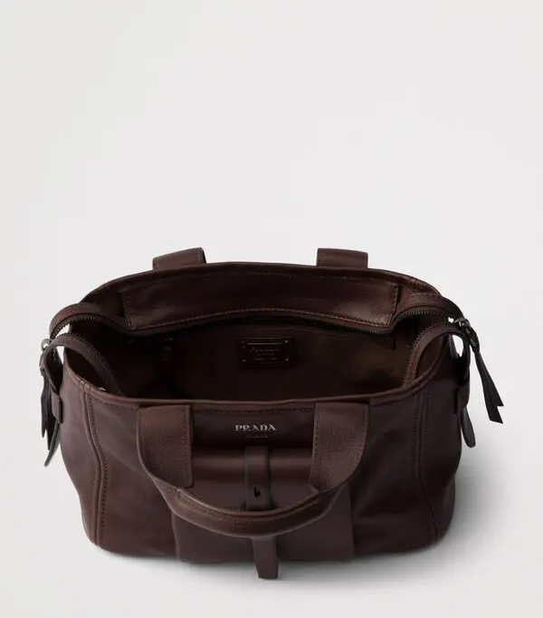 Prada Buffalo Leather Tote Bag