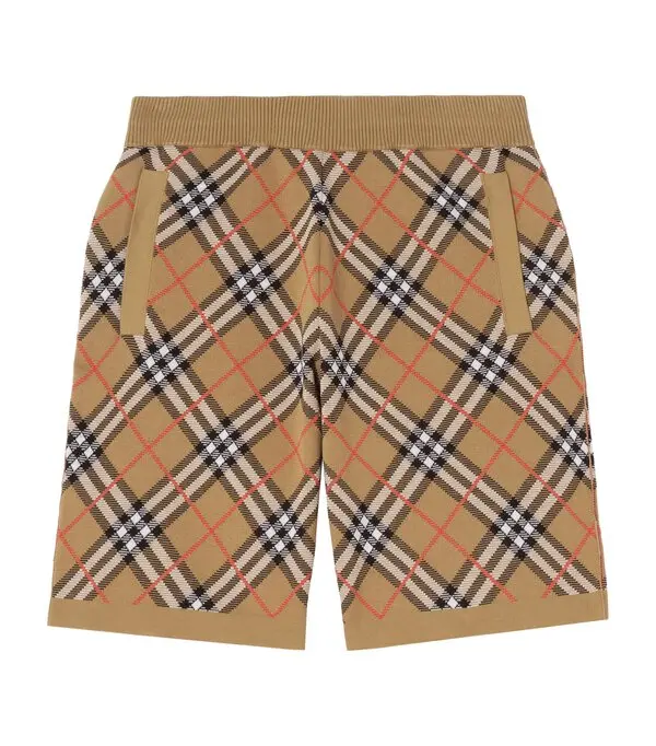Burberry Check Shorts - Beige