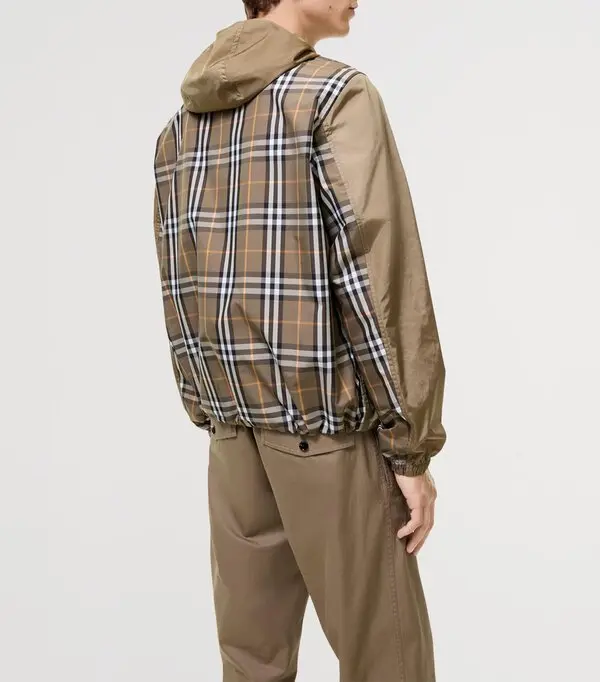 Burberry Newport Jacket With Check Panels