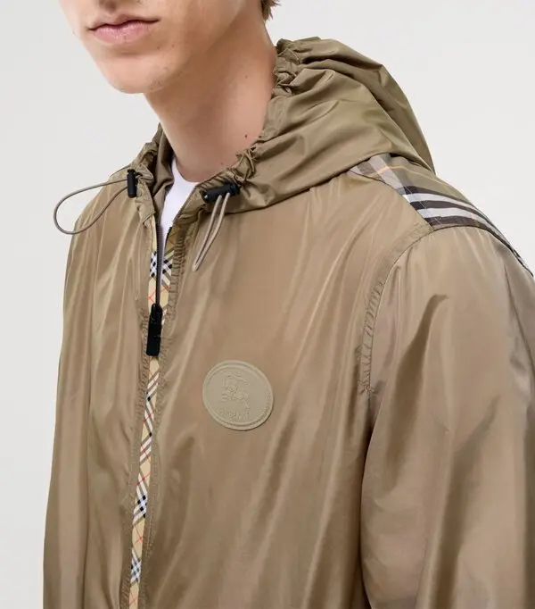 Burberry Newport Jacket With Check Panels