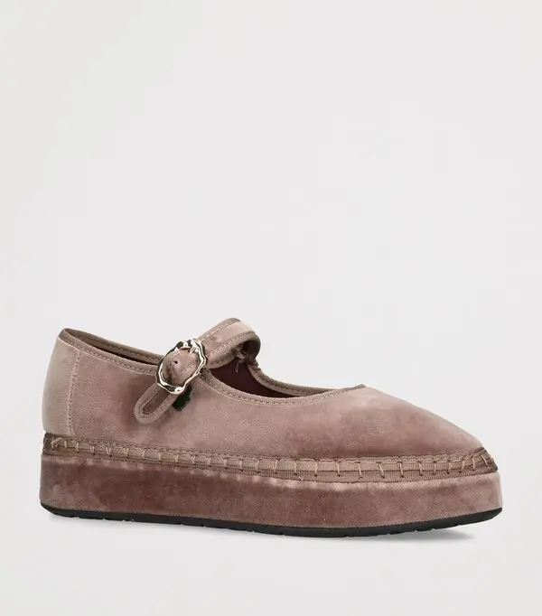 FLABELUS Velvet Double Alcmena Mary Janes