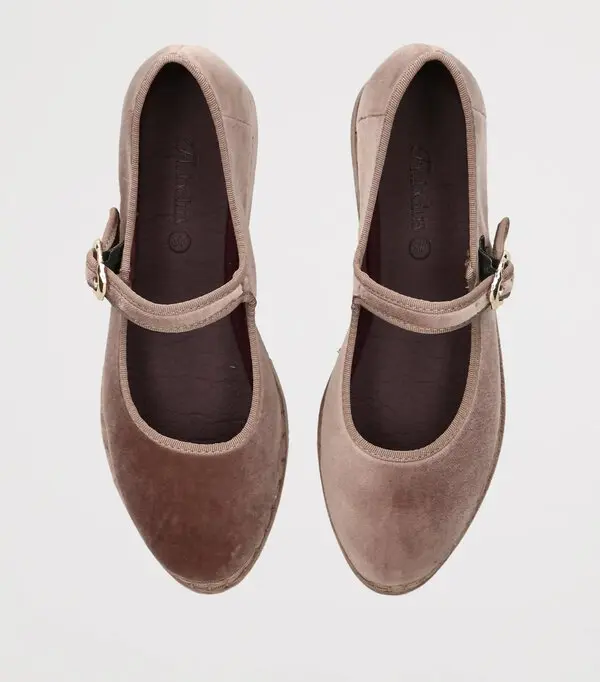 FLABELUS Velvet Double Alcmena Mary Janes