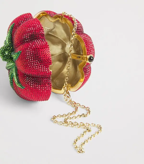 Judith Leiber Embellished Tomato Clutch Bag
