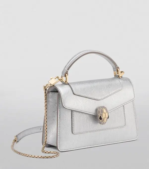 BVLGARI Mini Metallic Serpenti Forever Top-handle Bag