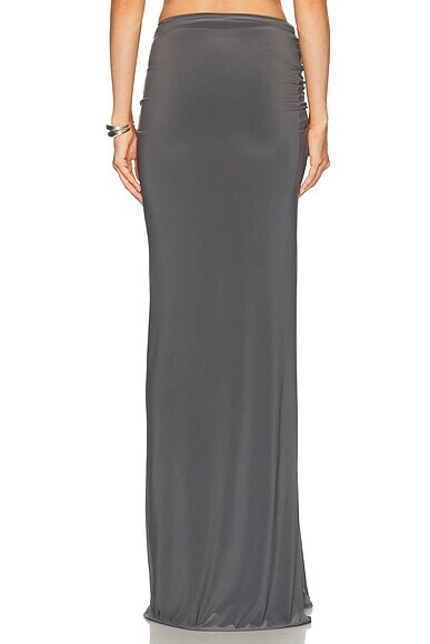 GRACE LING Draped Maxi Skirt With Charms