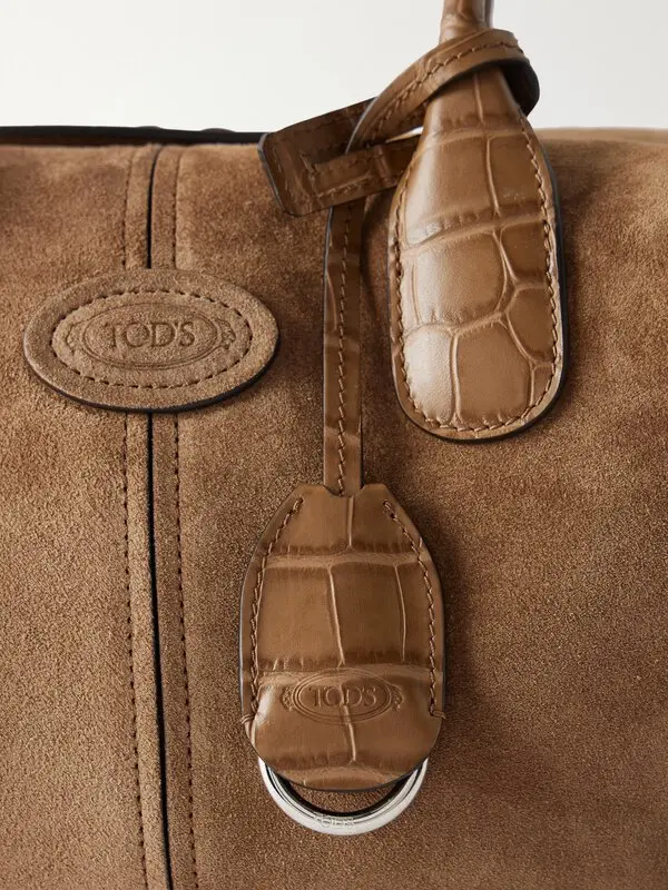 TOD'S Bauletto Suede And Leather Shoulder Bag