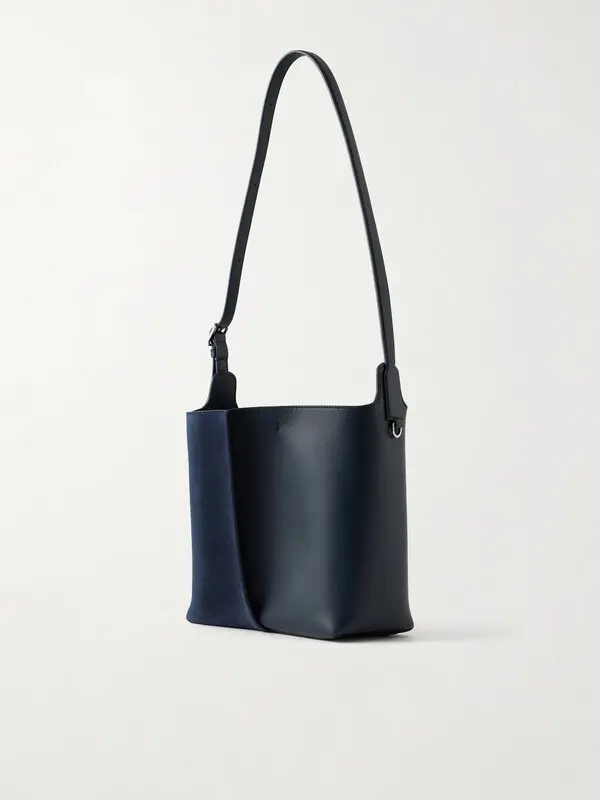 Loewe Bilbao Suede And Leather Tote - Blue