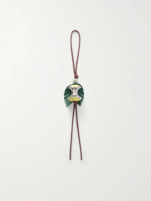 Loewe Leather And Silver-tone Apple Charm - Multi