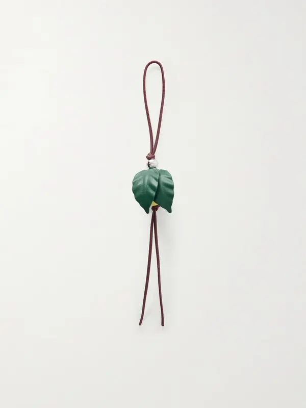 Loewe Leather And Silver-tone Apple Charm - Multi