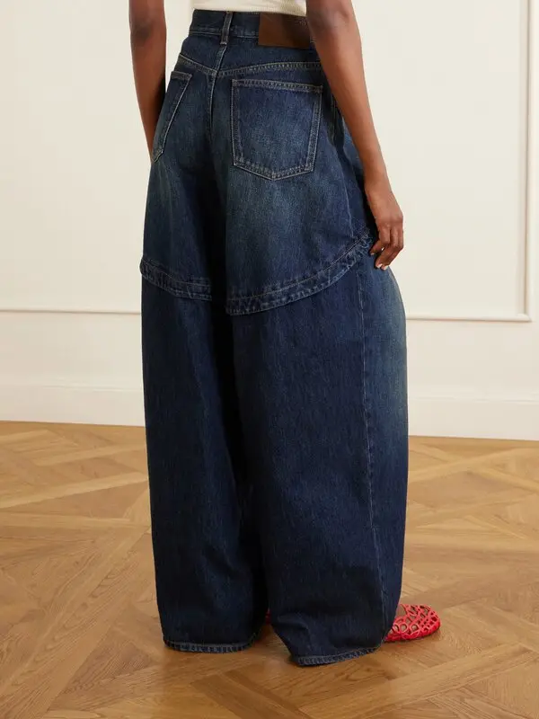 Loewe Tiered Mid-rise Wide-leg Jeans