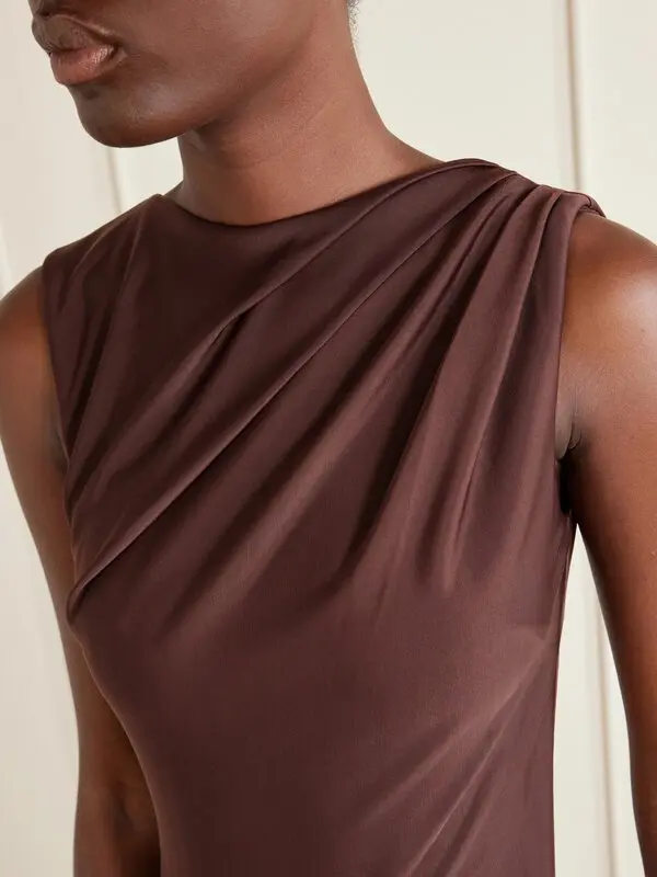 Rebecca Vallance Hazine Ruched Embellished Gown