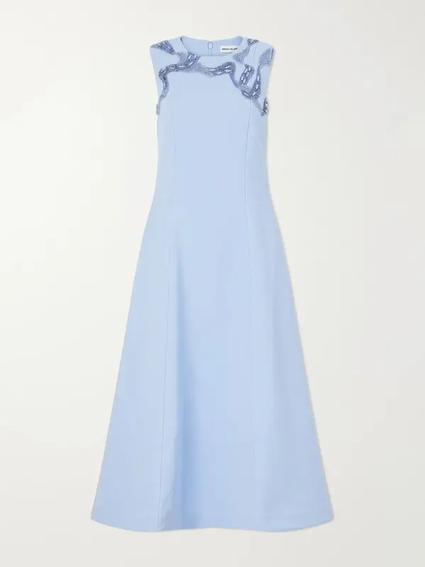 Rebecca Vallance Ayli̇n Embellished Cady Midi Dress - Blue