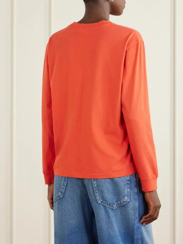 B Sides Double Pocket Detail Long Sleeve Cotton T-shirt