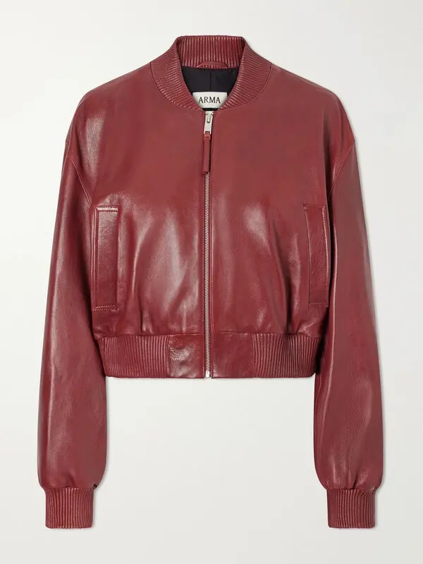 ARMA Hannan Leather Bomber Jacket