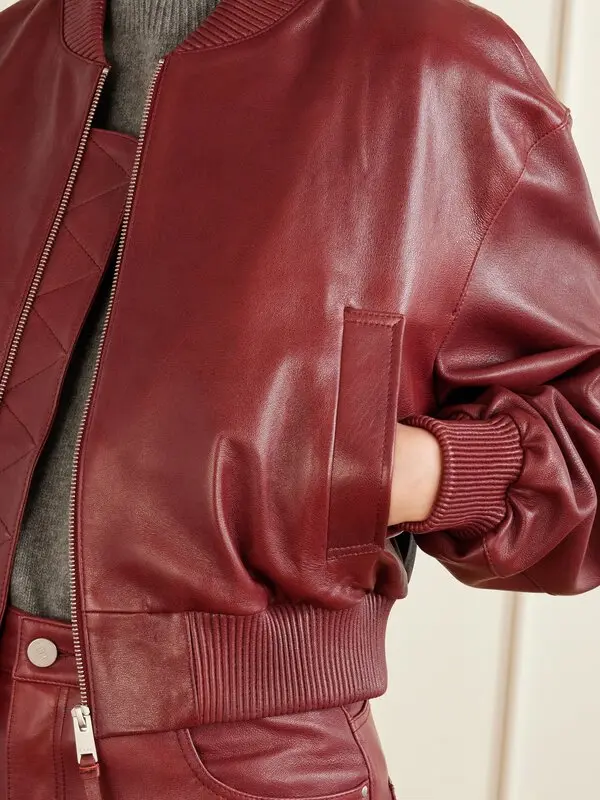 ARMA Hannan Leather Bomber Jacket