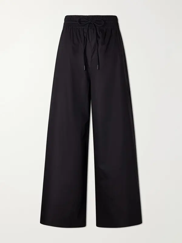 LA LIGNE Cotton Wide-leg Pants - Black