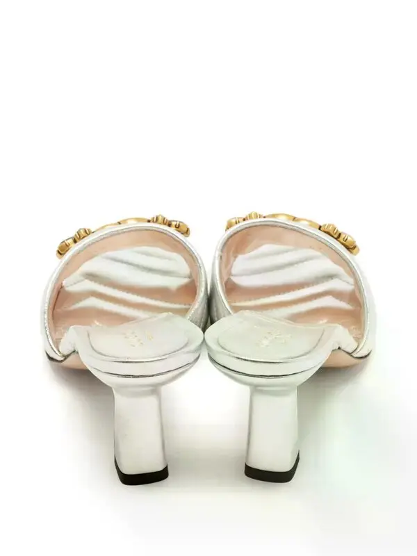 Gucci Gg Marmont Quilted Crystal-embellished Heeled Sandals