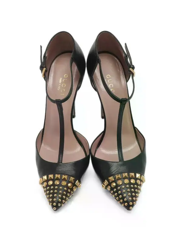 Gucci Coline Stud-embellished Leather Heeled Pumps