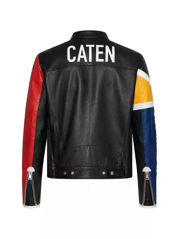 Dsquared2 Caten Leather Biker Jacket