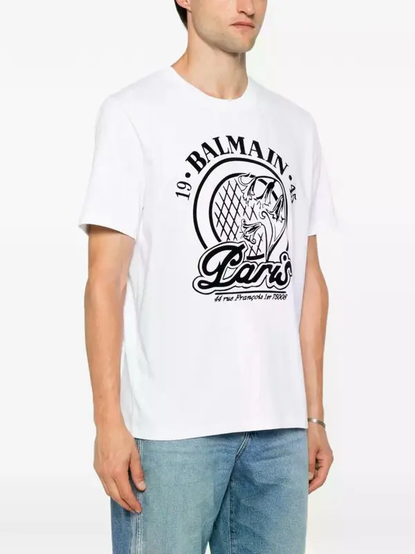 Balmain Logo-print Cotton T-shirt - White