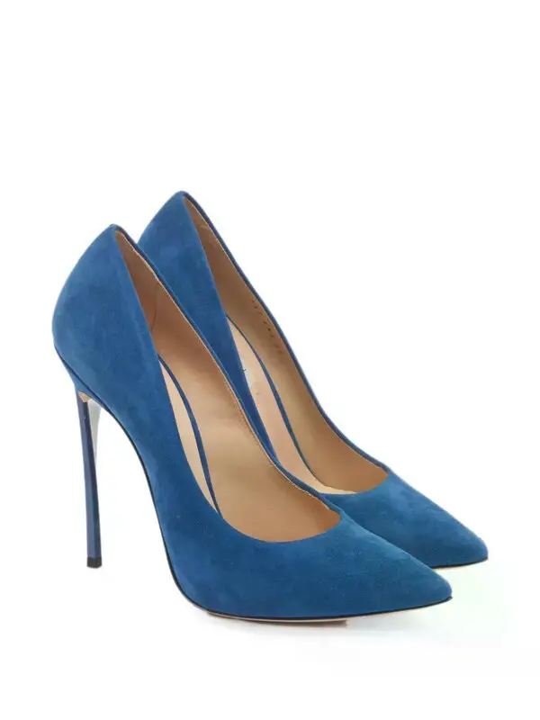 Casadei Blade Suede Pumps - Blue