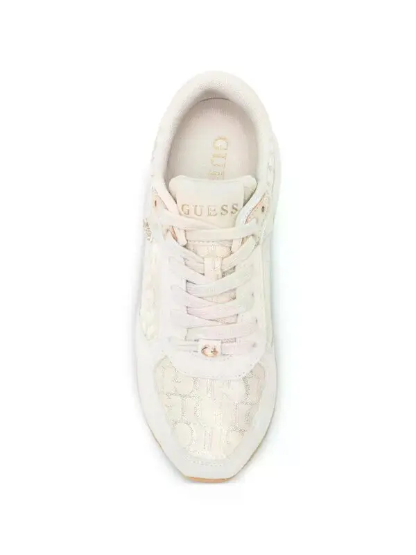 Guess Logo-print Suede-panel Sneakers