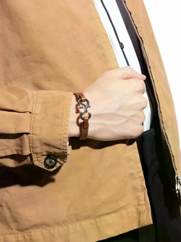 FERRAGAMO Gancini Calf Leather Bracelet