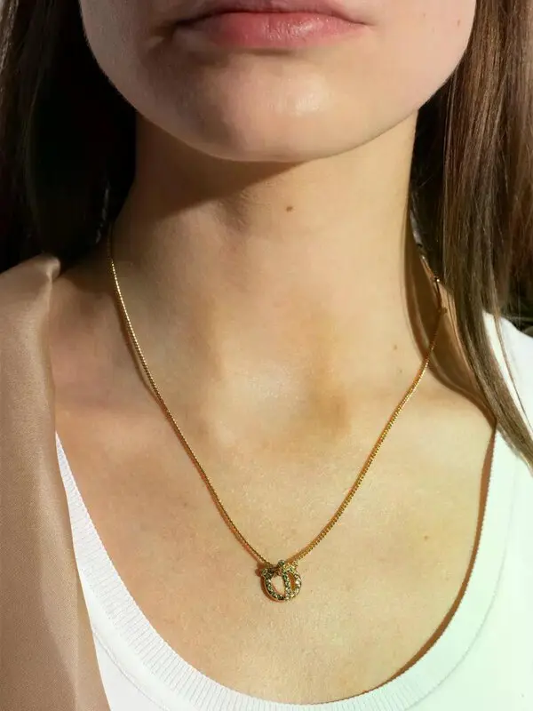 FERRAGAMO Gancini Crystal-embellished Necklace - Gold