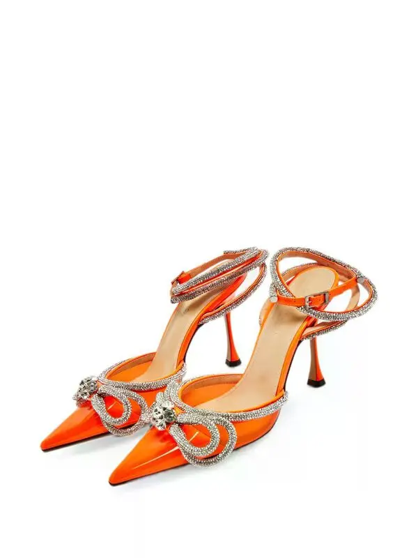 Mach & Mach Double Bow Crystal-embellished Pumps